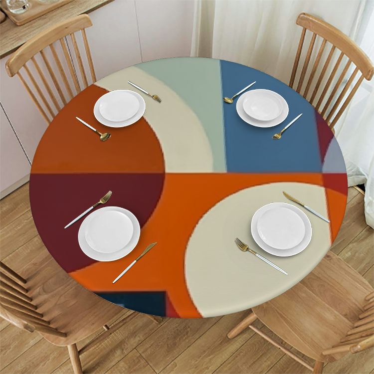 BANET Abstract Geometric Tablecloth, Mid Century Nordic Modern Style ...