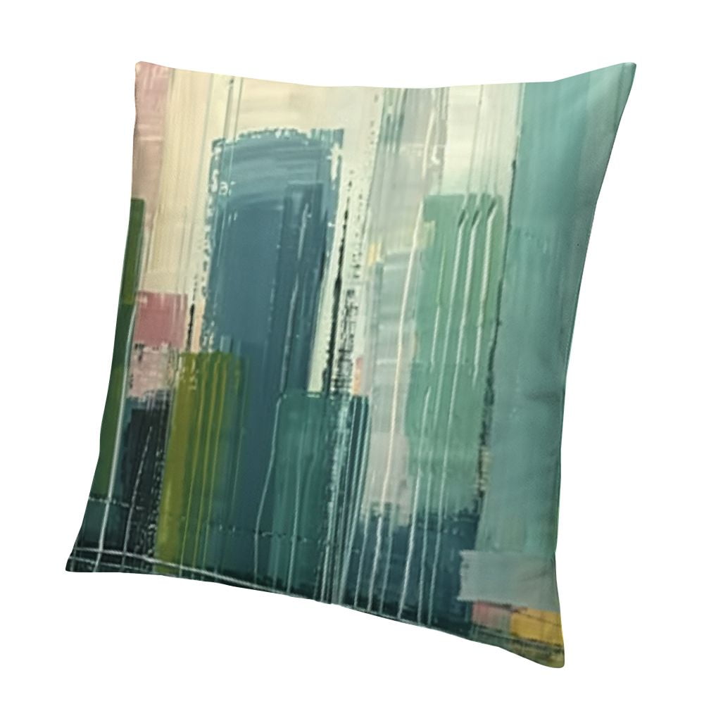 BANET Abstract Throw Pillow Cushion Cover, Contemporary Brushstroke ...
