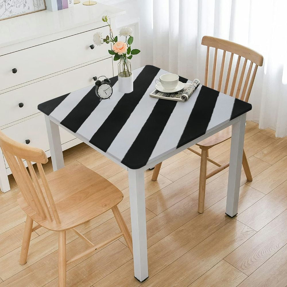 BANET Black and White Striped Tablecloth for Rectangle Tables ...