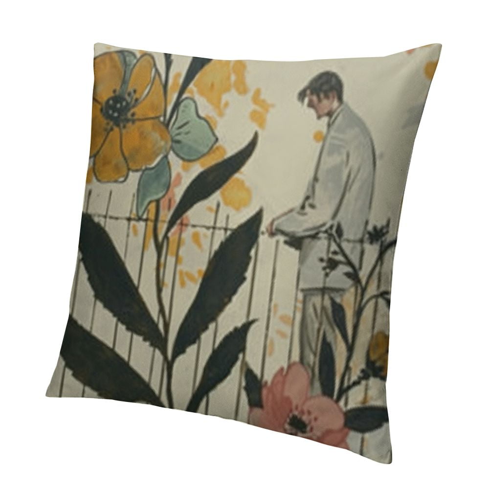 BANET Boho Floral Pillow Covers, Vintage Flower Spring Throw Pillows ...