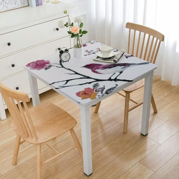 BANET Branch Floral Pattern Square Tablecloth,Retro Theme,Breathable ...
