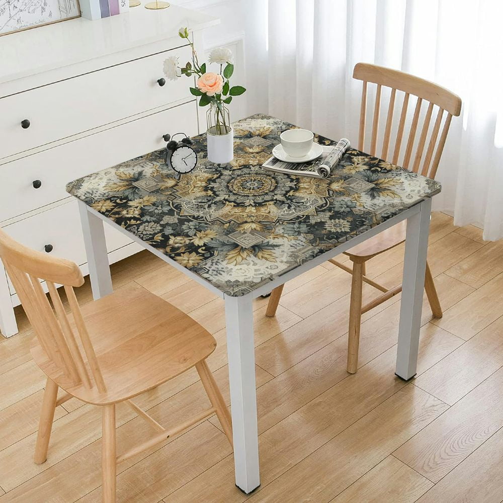 BANET Cloth Square table, Golden Texture Soft Cocktail Square table for ...