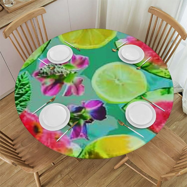 BANET Colorful Watermelon Lemon Table Cloth Round Summer Tropical ...