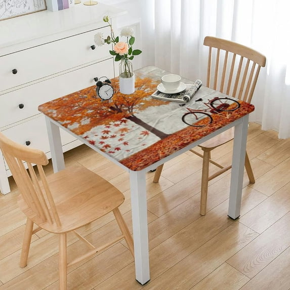 BANET Cotton Linen Tablecloth Autumn Maple Leaves Rectangle Wrinkle ...