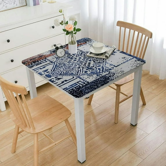BANET Cotton Linen Tablecloth Square, Carpet Pattern Ethnic Design ...