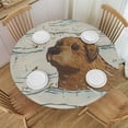 BANET Cute Mom and Baby Swimming in Water Round Table Cloth Cartoon ...