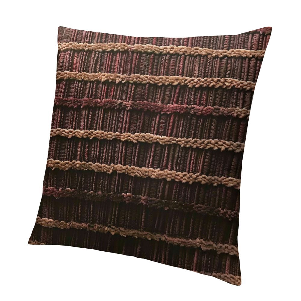 BANET Dark Brown Decorative Throw Pillow Covers Soft Corduroy Striped ...