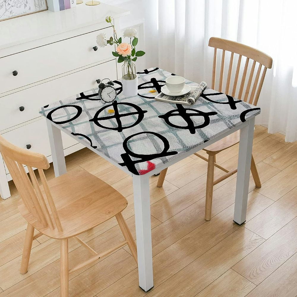 BANET Decorative Elastic Edged Square Fitted Tablecloth,Doodles ...