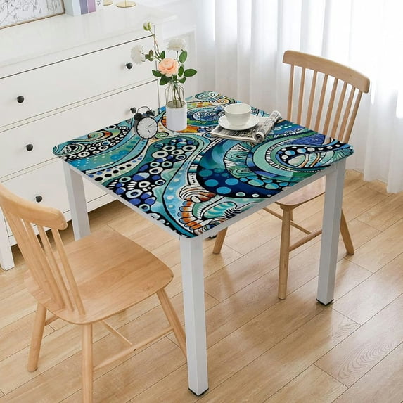 BANET Decorative Elastic Edged Square Fitted Tablecloth,Underwater ...