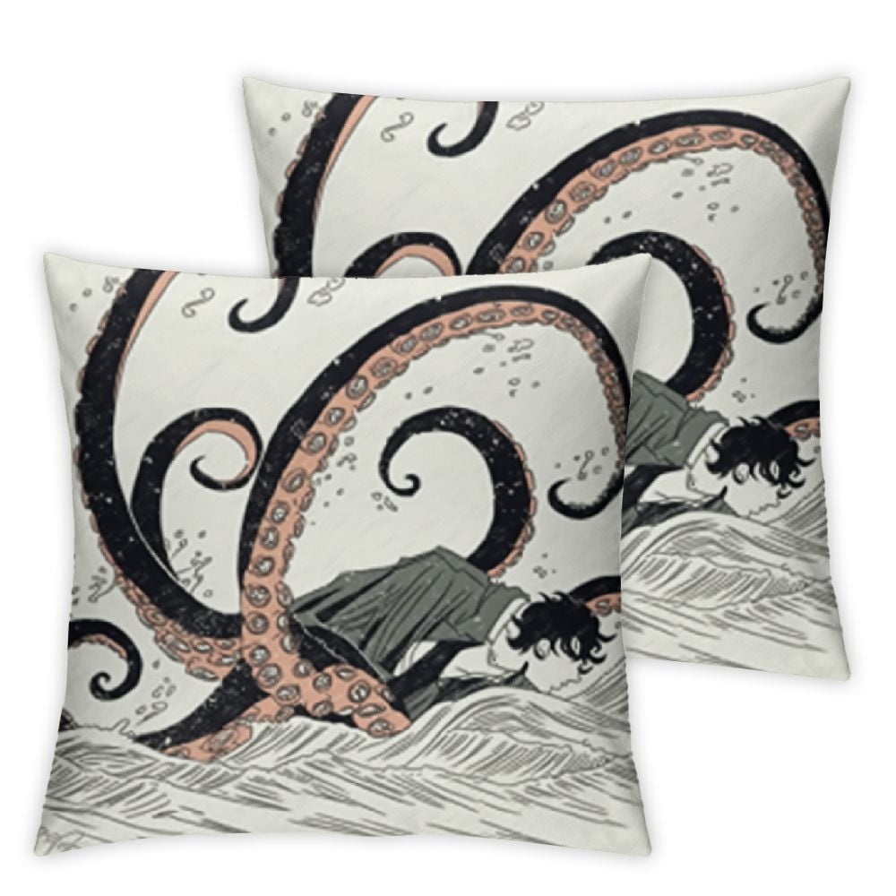 BANET Decorative Throw Pillow Case Pack of 2, Mythological in The Sea ...