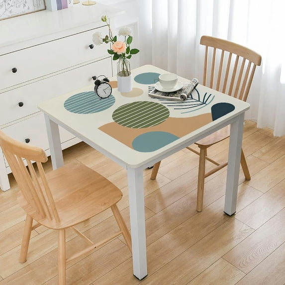 BANET Elastic Edged Square Tablecloth, Abstract Arch Sun Beige ...