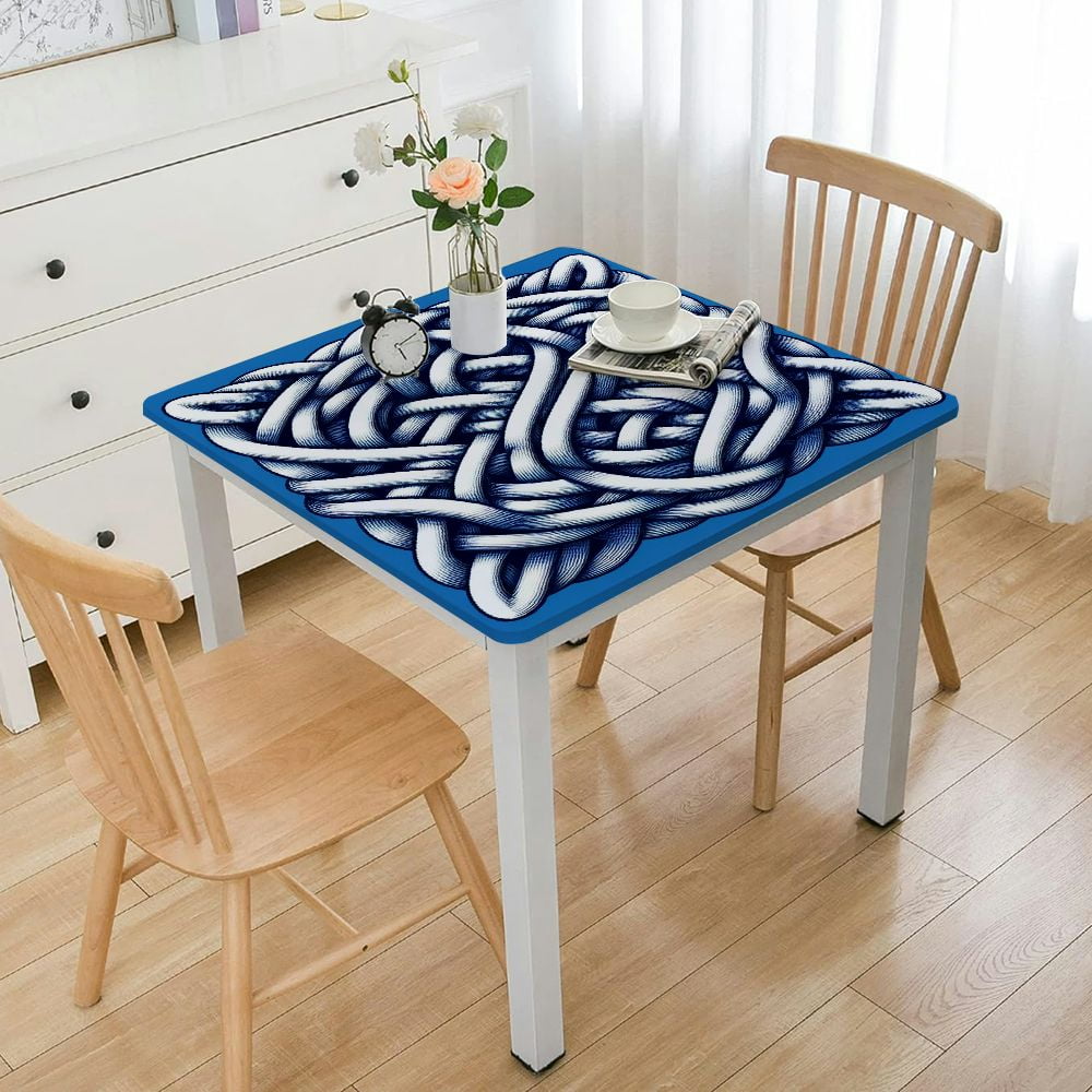 BANET Farmhouse Decor Square Fitted Table Cover, Various Patches of in ...