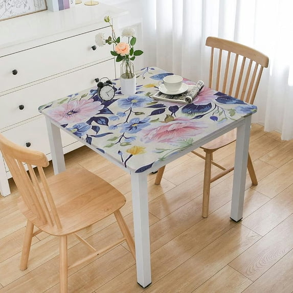 BANET Flower Tablecloth, Pink Floral Table Cloth for Square Tables ...