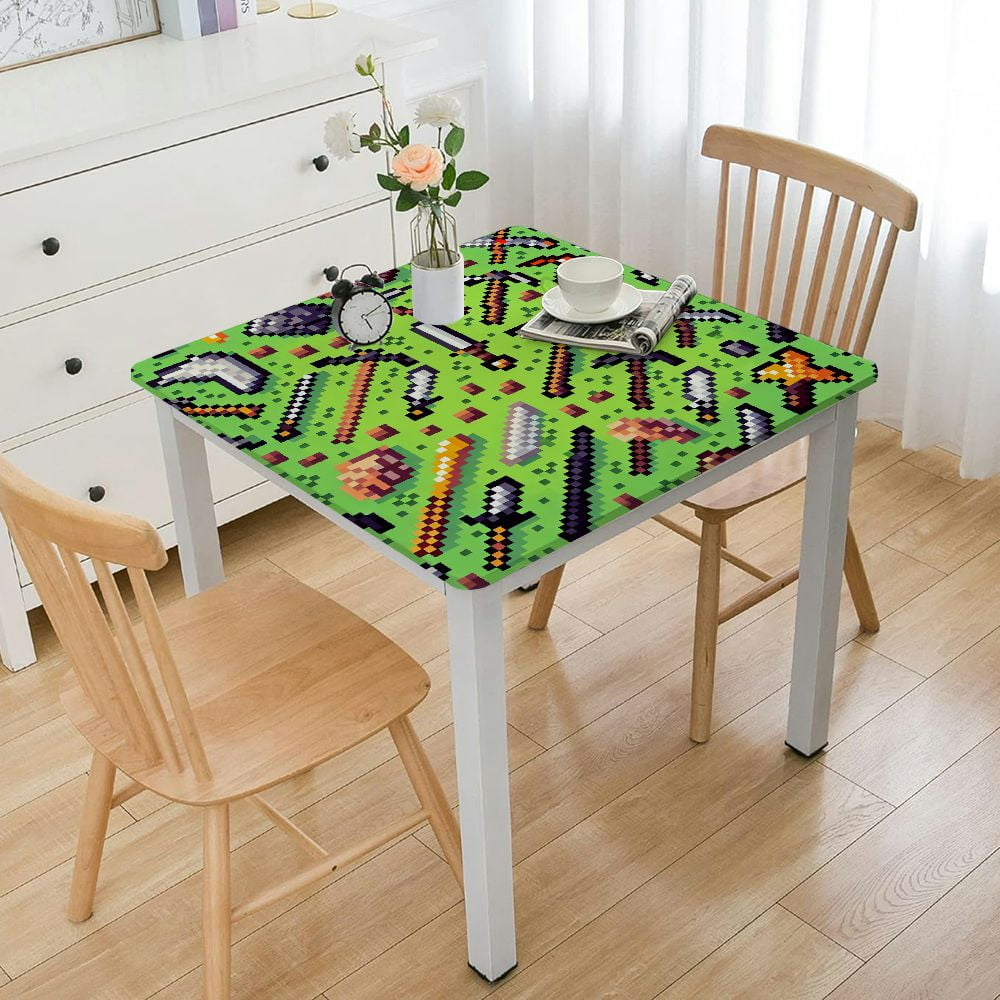 BANET Green Tablecloths for Kids Picnic Table Cover Video Game Themed ...
