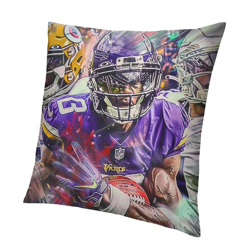 BANET Justin Jefferson Pillow Case Soft Short Plush Pillow Football ...