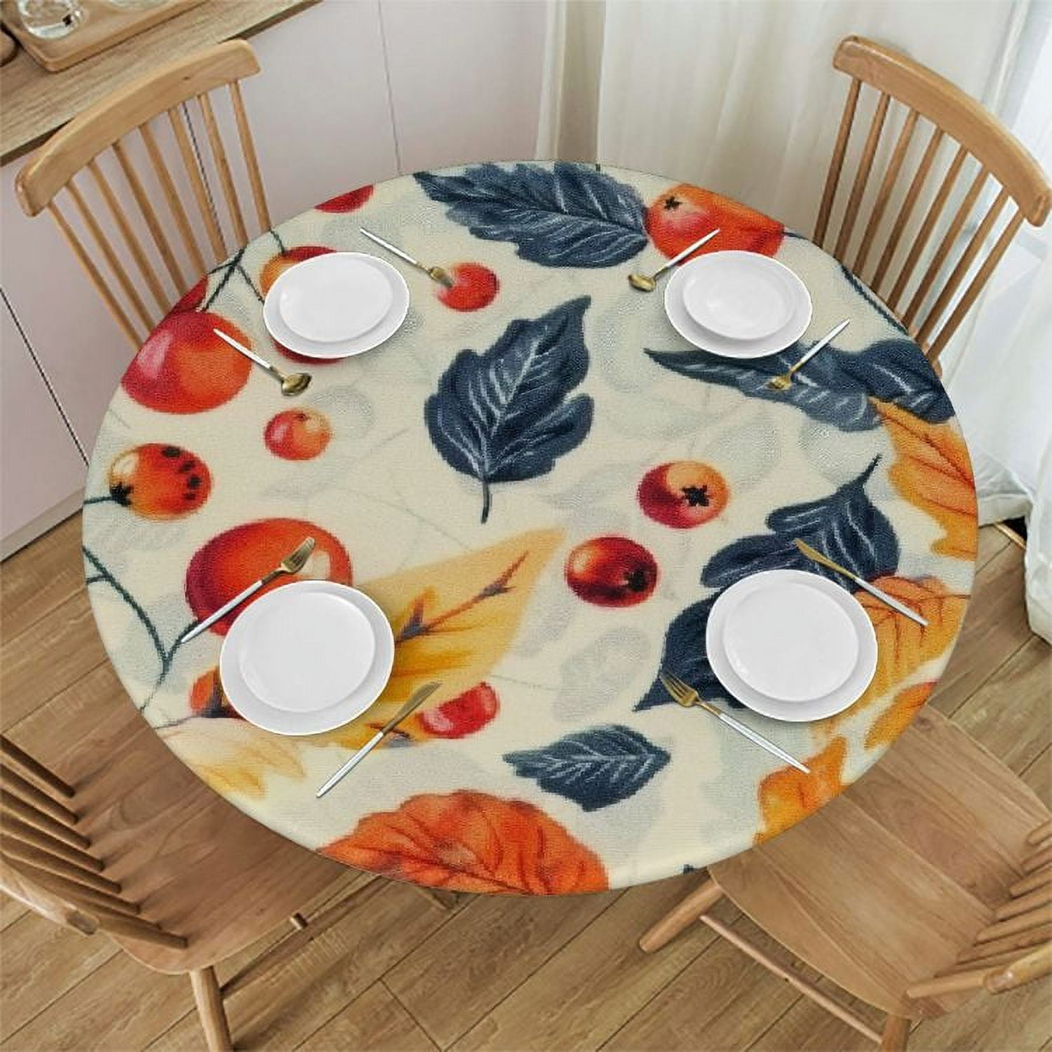 BANET Mandala Round Tablecloth Indian Navy and Teal Tablecloth ...