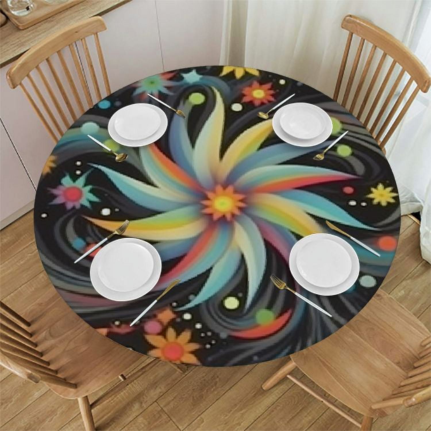 BANET Mexico Floral Tablecloth, Traditional Folk Style Birds Flowers ...