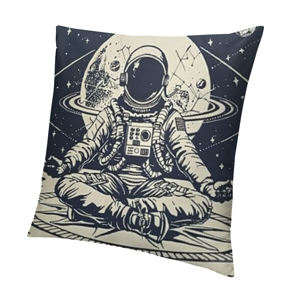 BANET Moon Phases Throw Pillow Cushion Cover, Spaceman Silhouette ...
