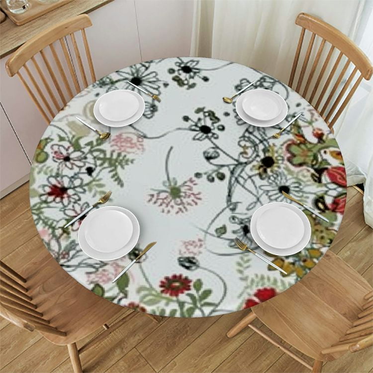 BANET Multi Color Tropical Flower Washable Polyester Table Cloth ...
