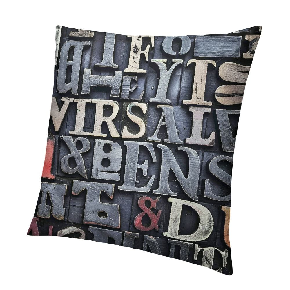 BANET Old Newspaper Throw Pillow Cushion Cover, Selection of Random ...