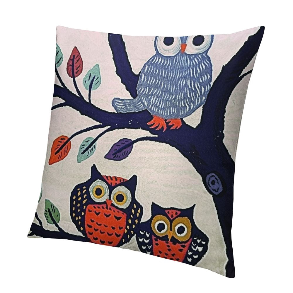 BANET Owl Cat Pillow Cover | Colorful Cat Pillows | Floral Owl Cat ...