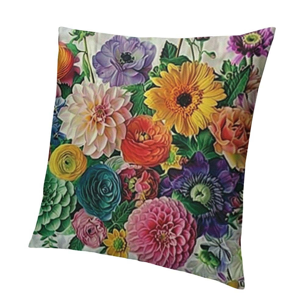 BANET Pillow Cover Colorful Flower Double-Sided Design Home Decor for ...