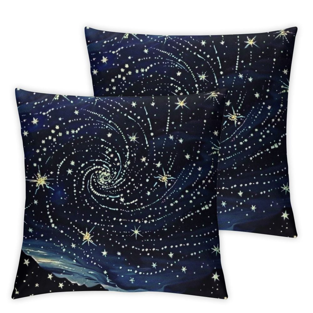 BANET Pillow Covers Black Space Galaxy Constellation Seamless Pattern ...