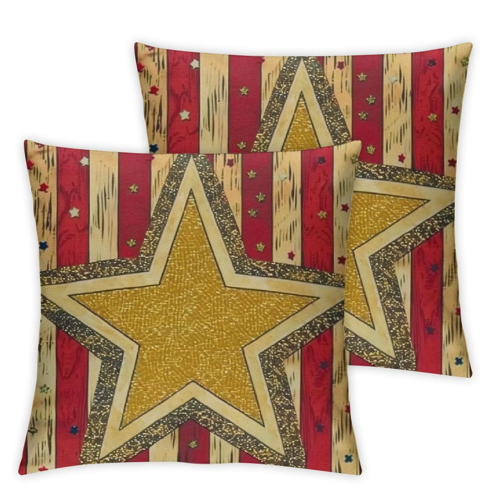 BANET Pillow Covers Set of 2,Country Decor Throw Pillow Covers,Golden ...