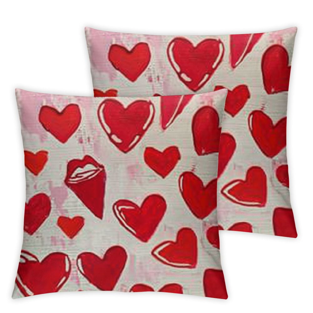BANET Pillow Covers Set of 2 Red Decor Throw Pillows Spring Holiday ...