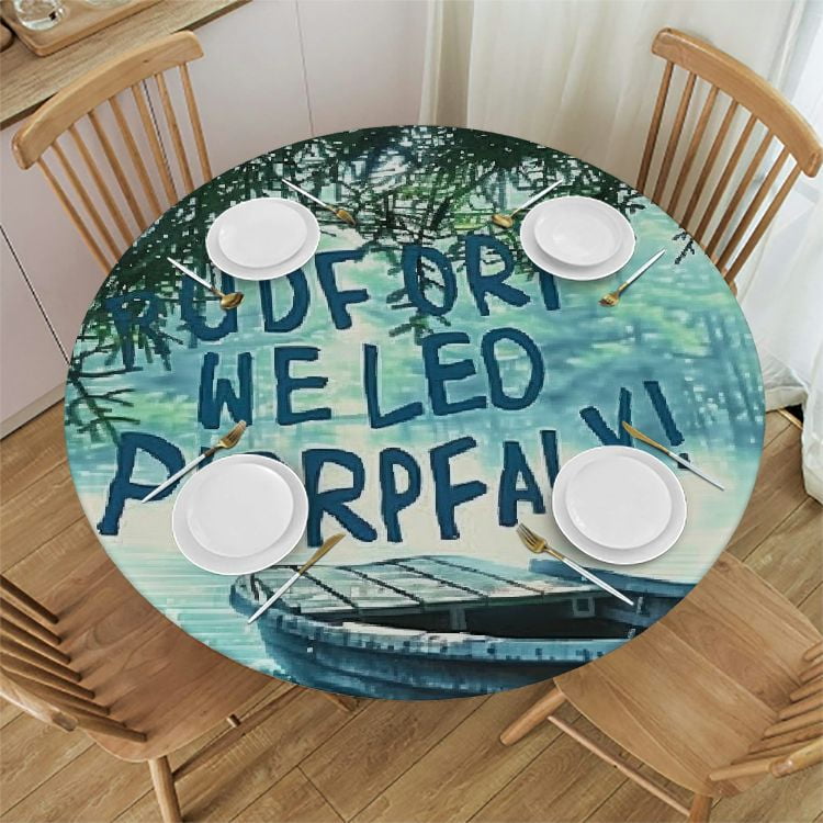 BANET Polyester Tablecloth, Cabin Waterproof Oil-Proof PVC Table Cloth ...