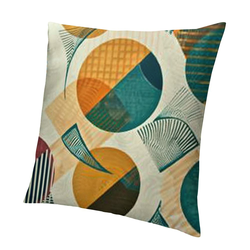 BANET Printed Pillow Cover, Bedroom backrest, Modern Pattern Square ...