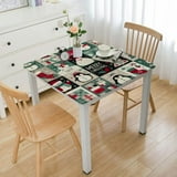BANET Rectangle Tablecloth, Christmas Cute Snowman, Vinyl Table Covers ...