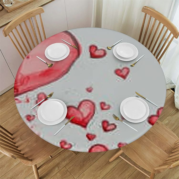 BANET Red Floral Tablecloth, Table Cloth,Spring Table Cloth Waterproof ...