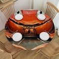 BANET Round Tablecloth with Elastic Edge Beach Crab Fitted Table Cover ...