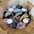 BANET Round Tablecloth Elastic Fitted Round Table Cloth Cover Reusable ...