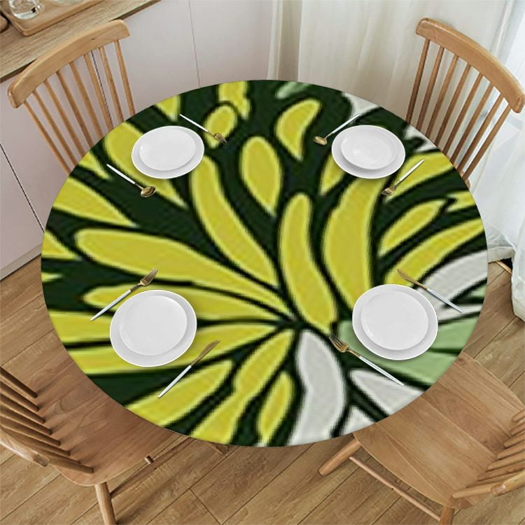 BANET Round Tablecloth , Floral Round Table Cloth Stain Resistance ...