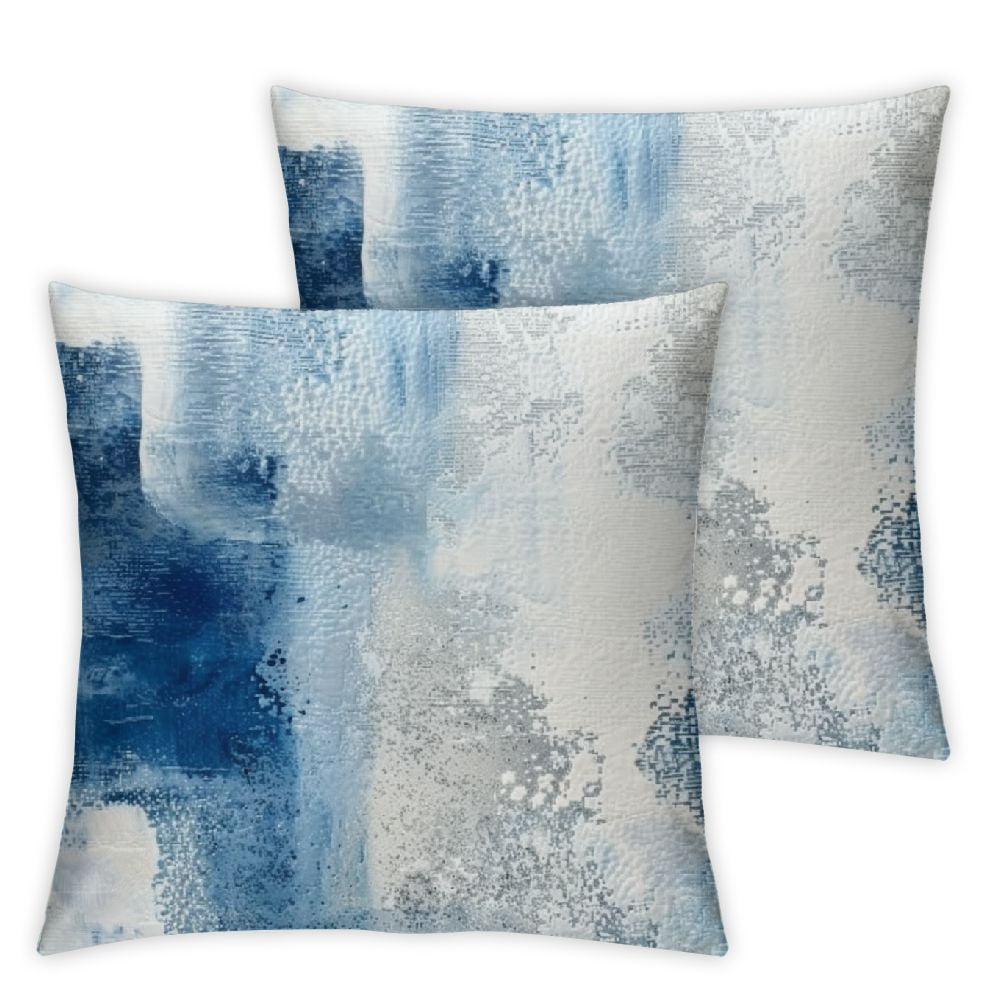 BANET Set of 2 Blue and Grey Art Decorative Home Decorative Throw ...