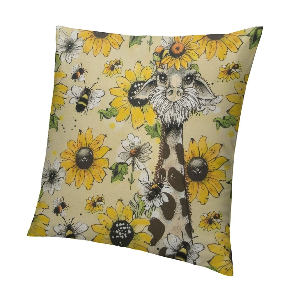 BANET Short Plush Throw Pillow Covers, Soft Square Throw Pillowslip ...