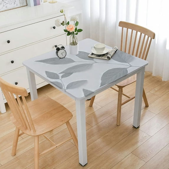 BANET Spring Grey Teal Leaf Square Tablecloth Leaves Spring Summer ...
