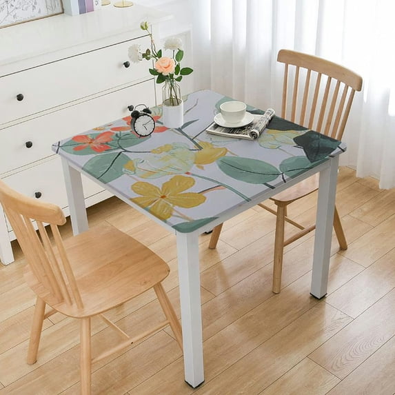 BANET Spring Summer Tablecloth Rectangle,Pink Floral Spill Proof Fabric ...