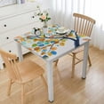 BANET Spring Summer Tablecloth Square, Colorful Floral Leaves ...