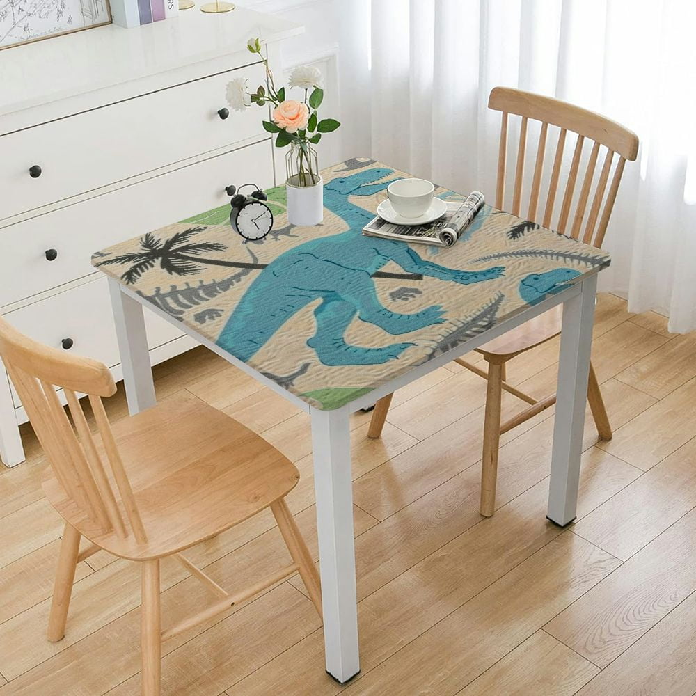 BANET Square Fitted Tablecloth, Elastic Edge Table Cover, Wipeable ...