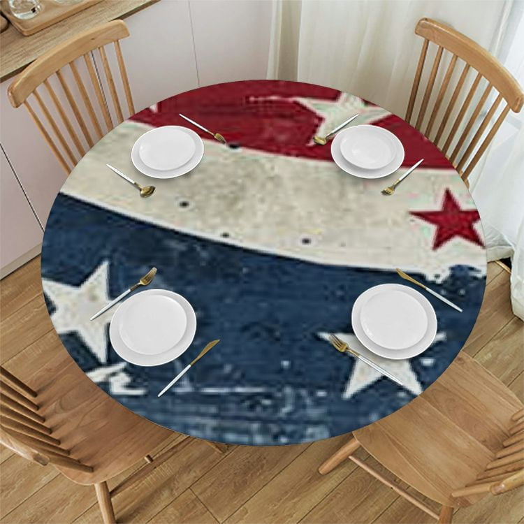 BANET Table Cloth Snowflakes Round Tablecloth Winter Splash Crystal ...