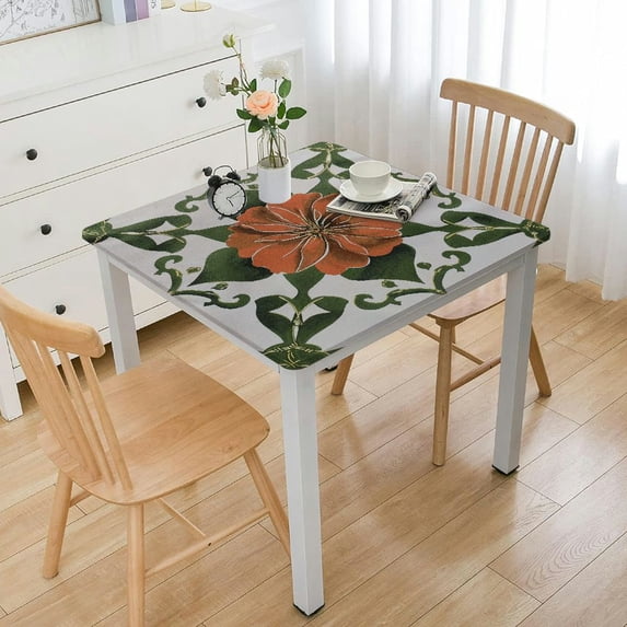 BANET Tablecloth, Nostalgic Art Inspired Square Shape Frame Print with ...