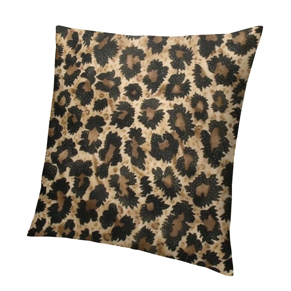 BANET Throw Pillow Cover Leopard Print Pattern Safari Wild Animal Theme ...