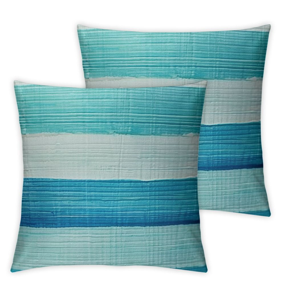 BANET Throw Pillow Covers Abstract Teal Turquoise Green Painted Wood ...