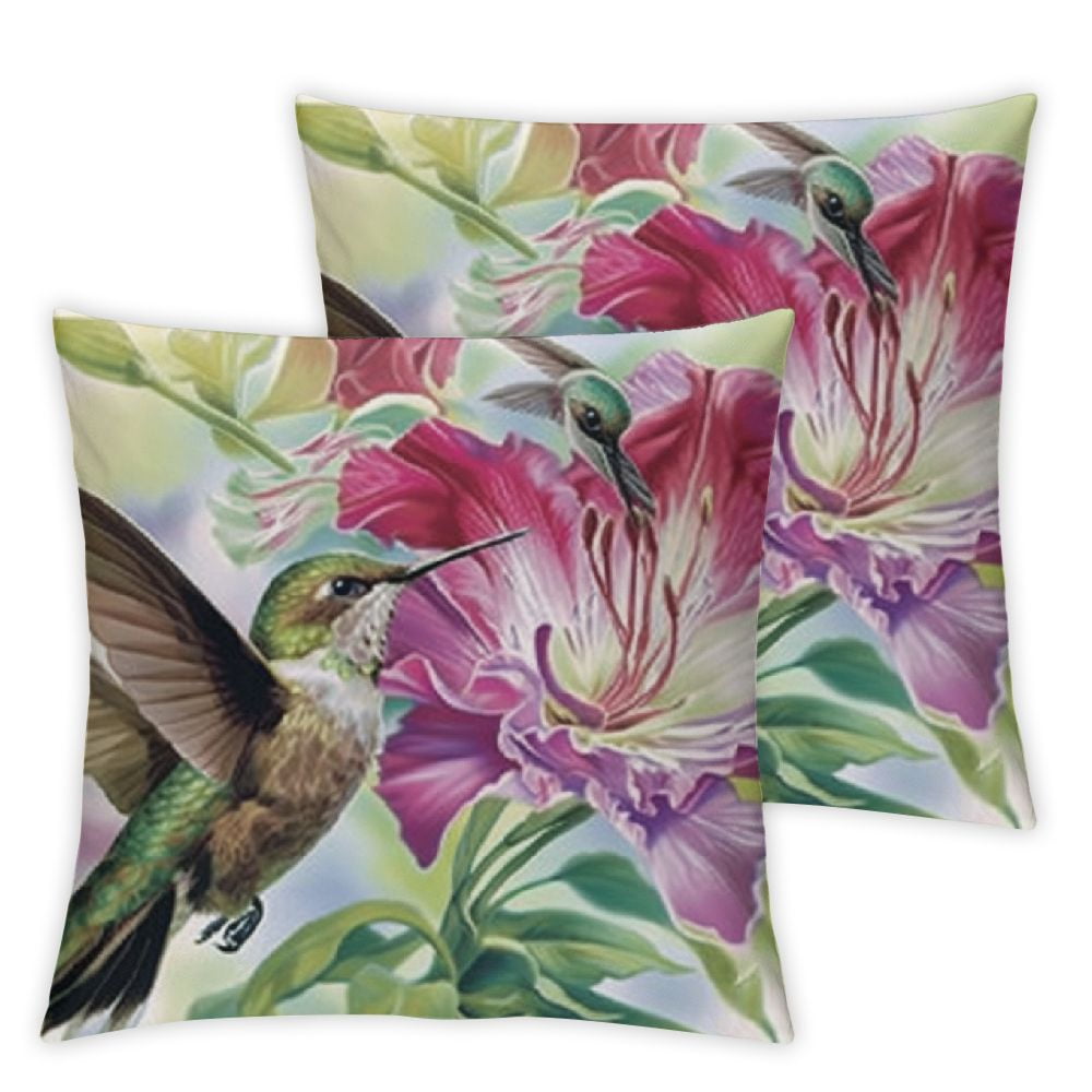 BANET Throw Pillow Covers Cute and Beautiful Blooming Flowers in Spring ...