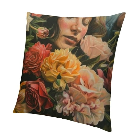 BANET Throw Pillow Covers Flower Queen Modern Classic Trendy Art Print ...