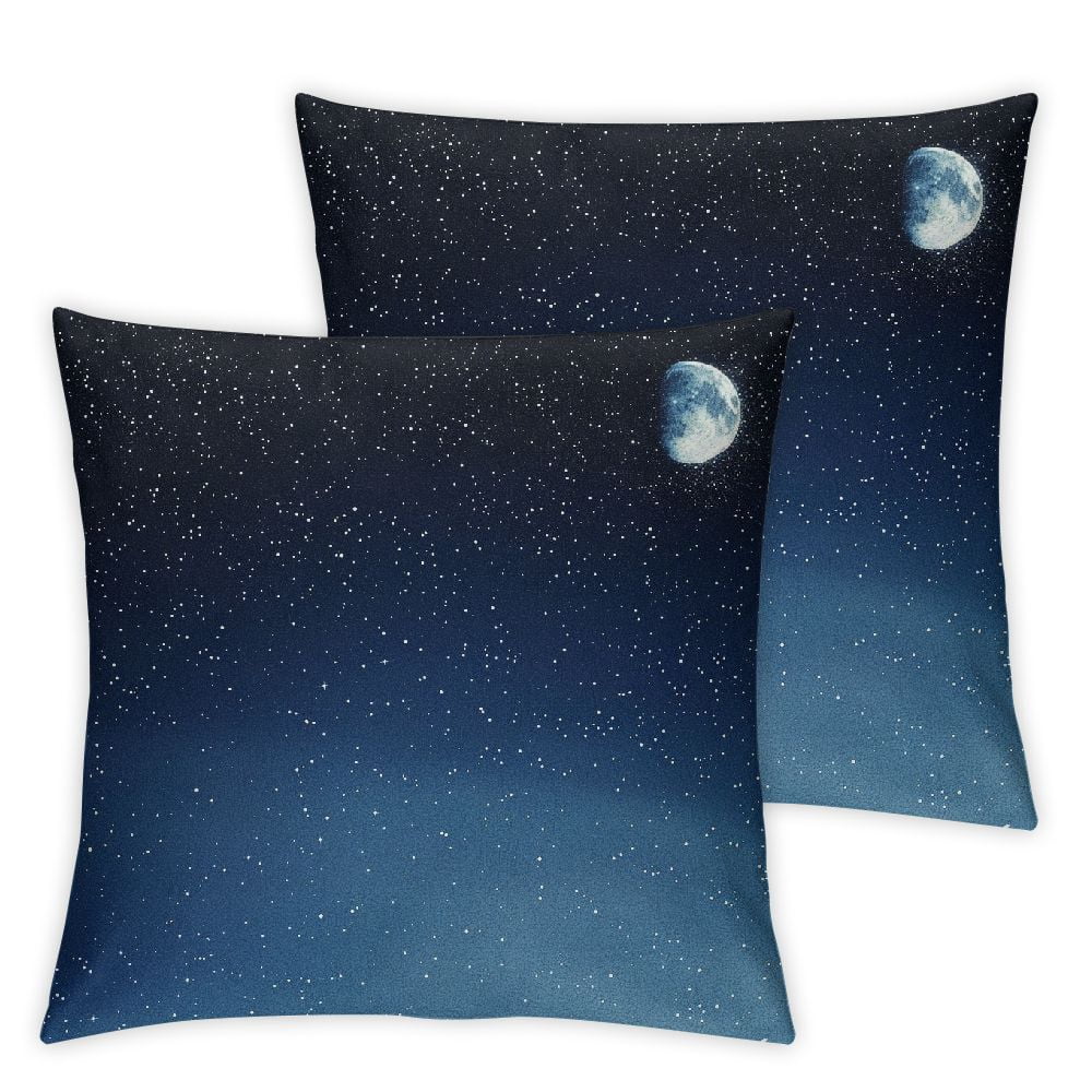 BANET Throw Pillow Covers Set of 2 Soft Blue Teal Pattern Cushion ...