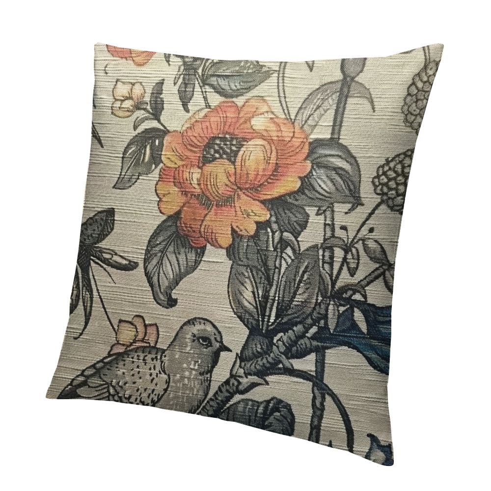 BANET Throw Pillow Covers With of Black Flowers On Delphinium ...